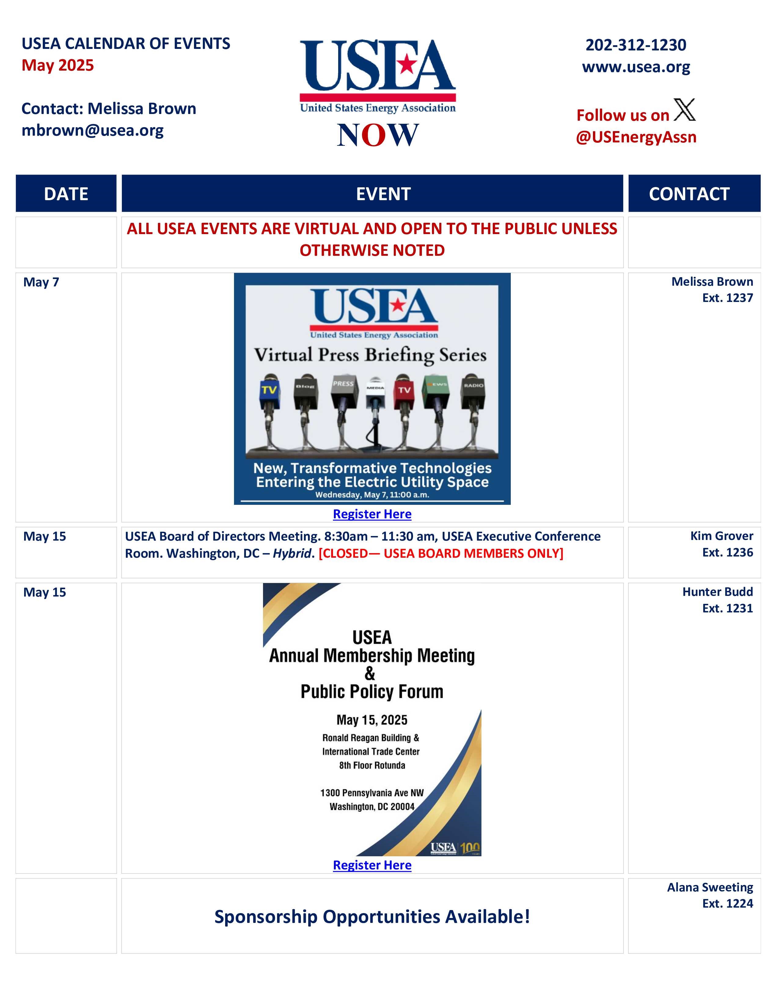 USEA Now: May 2025 | USEA | United States Energy Association