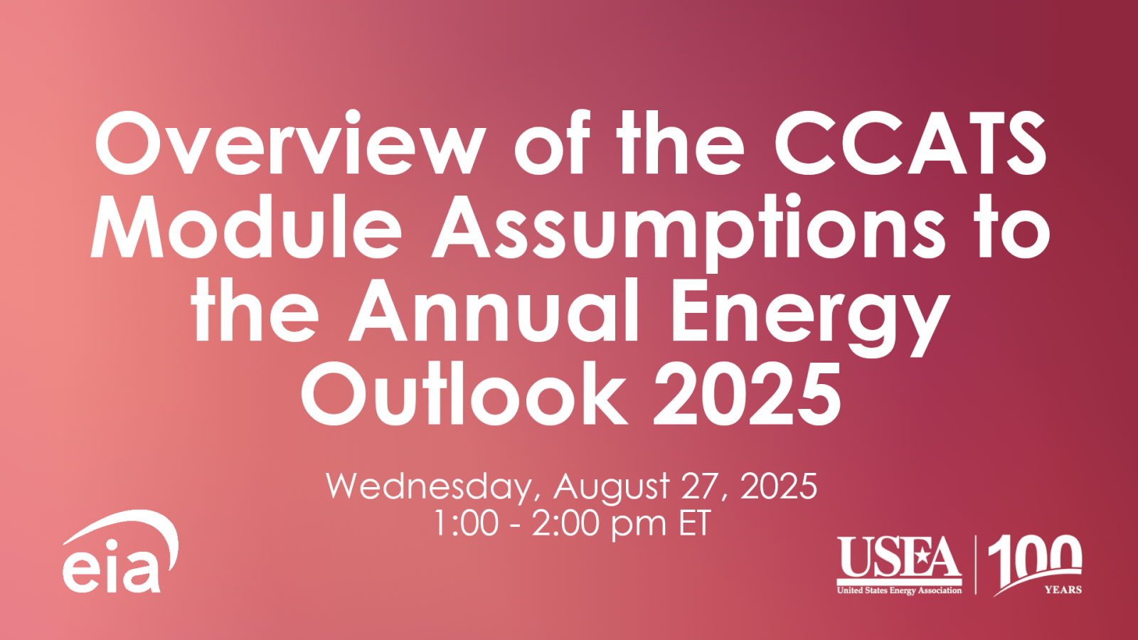 Overview of the CCATS Module Assumptions to the Annual Energy Outlook ...